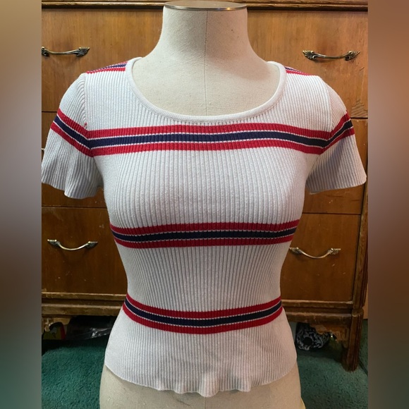 Say What? | Tops | Say What Crop Top Red White And Blue Small String ...